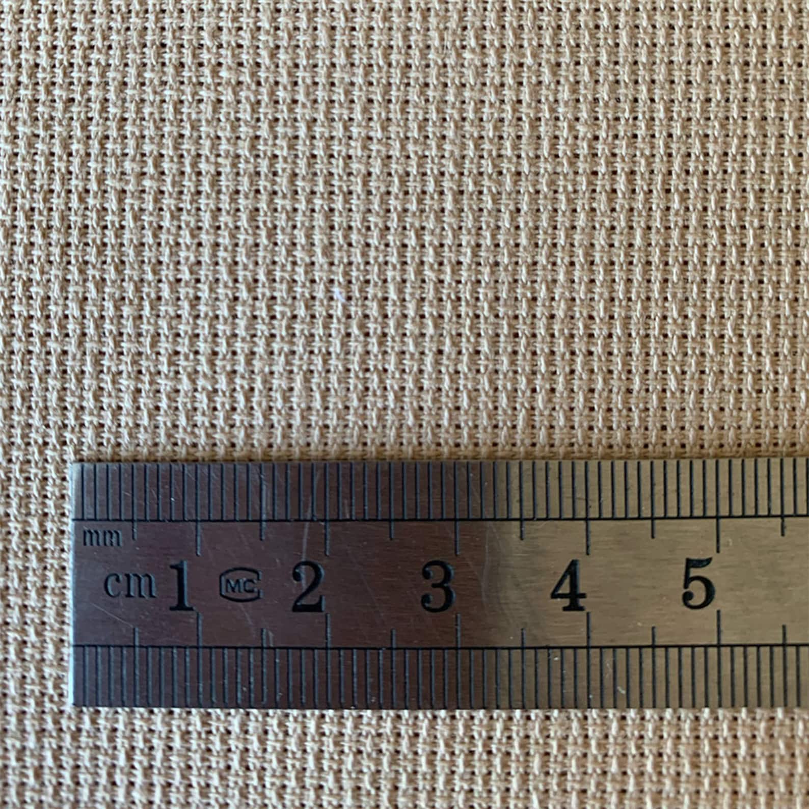 18 Count Cross Stitch Fabric Embroidery Aida Cloth Khaki | Etsy