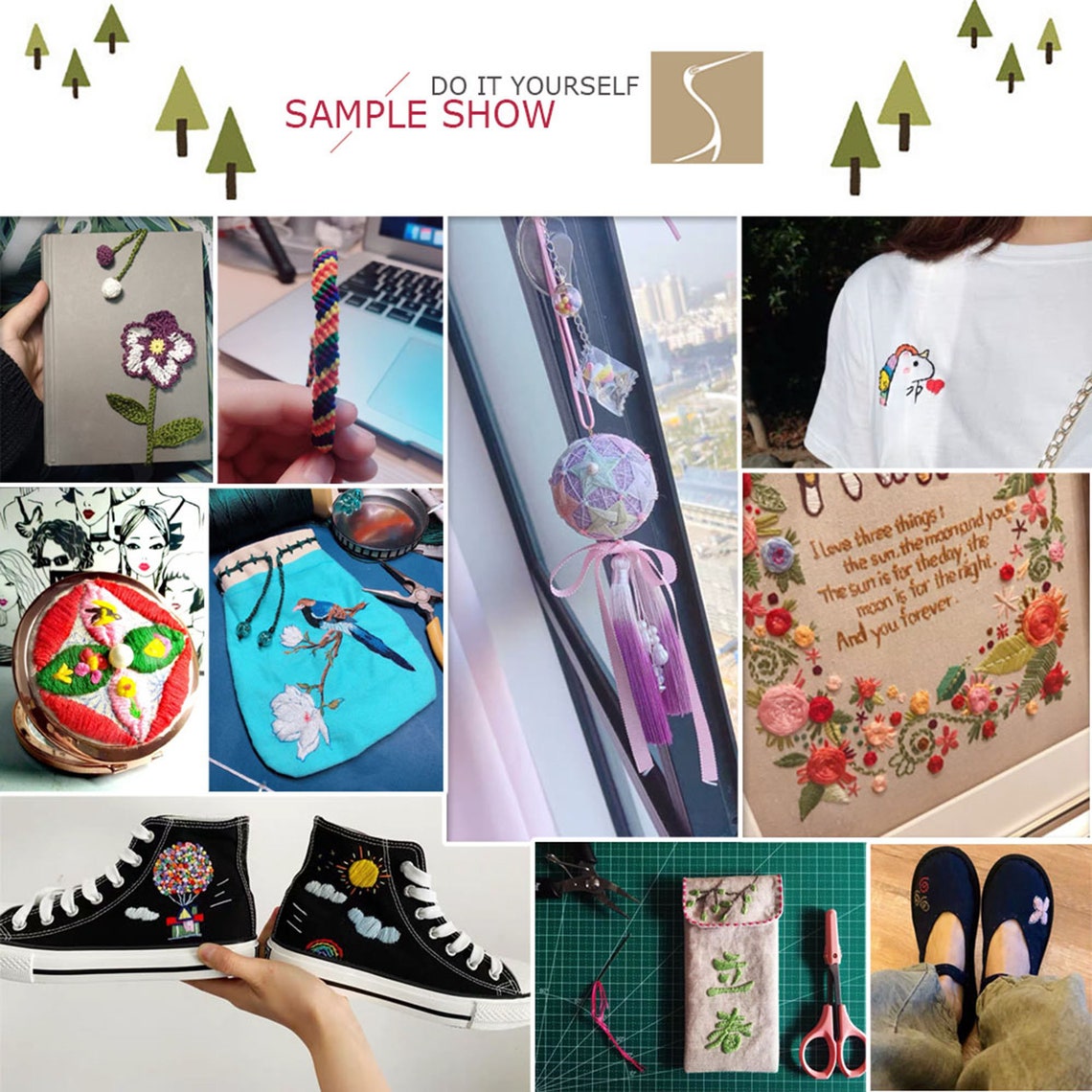 Variegated Cross Stitch Threads Color Variations Embroidery Floss Pack ...