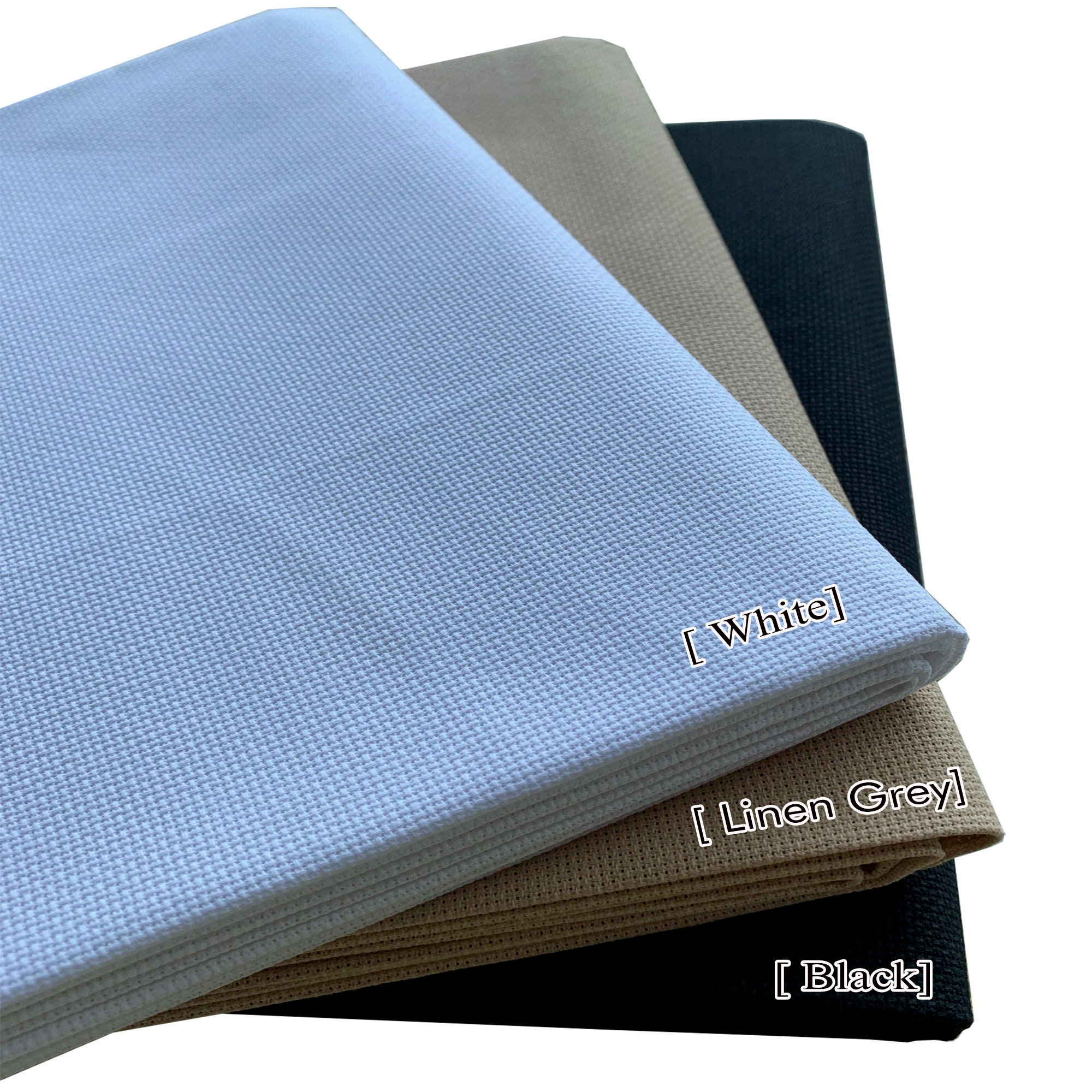 18 Count Cross Stitch Fabric Needlepoint Embroidery Aida Cloth, White ...