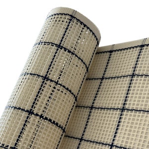 5CT Easy Count Rug Canvas Latch Hooking Mesh Base Fabric, Blue Grid, 35 ...