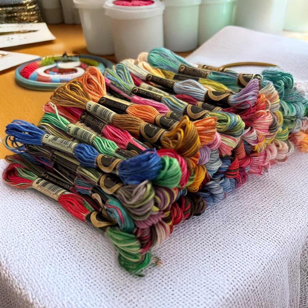 Color Variations Embroidery Floss Pack Variegated Cross Stitch Threads ...