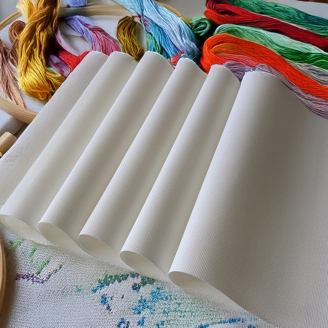 Pre-cut 18 Count White Plastic Aida Mesh Canvas, Pack of 5pieces - Etsy