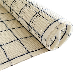 5CT Easy Count Rug Canvas Latch Hooking Mesh Base Fabric, Blue Grid, 35 ...