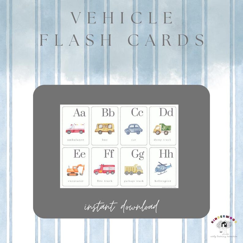 Alphabet Road Trip – Printable Vehicle Flashcards for Early Learning ...