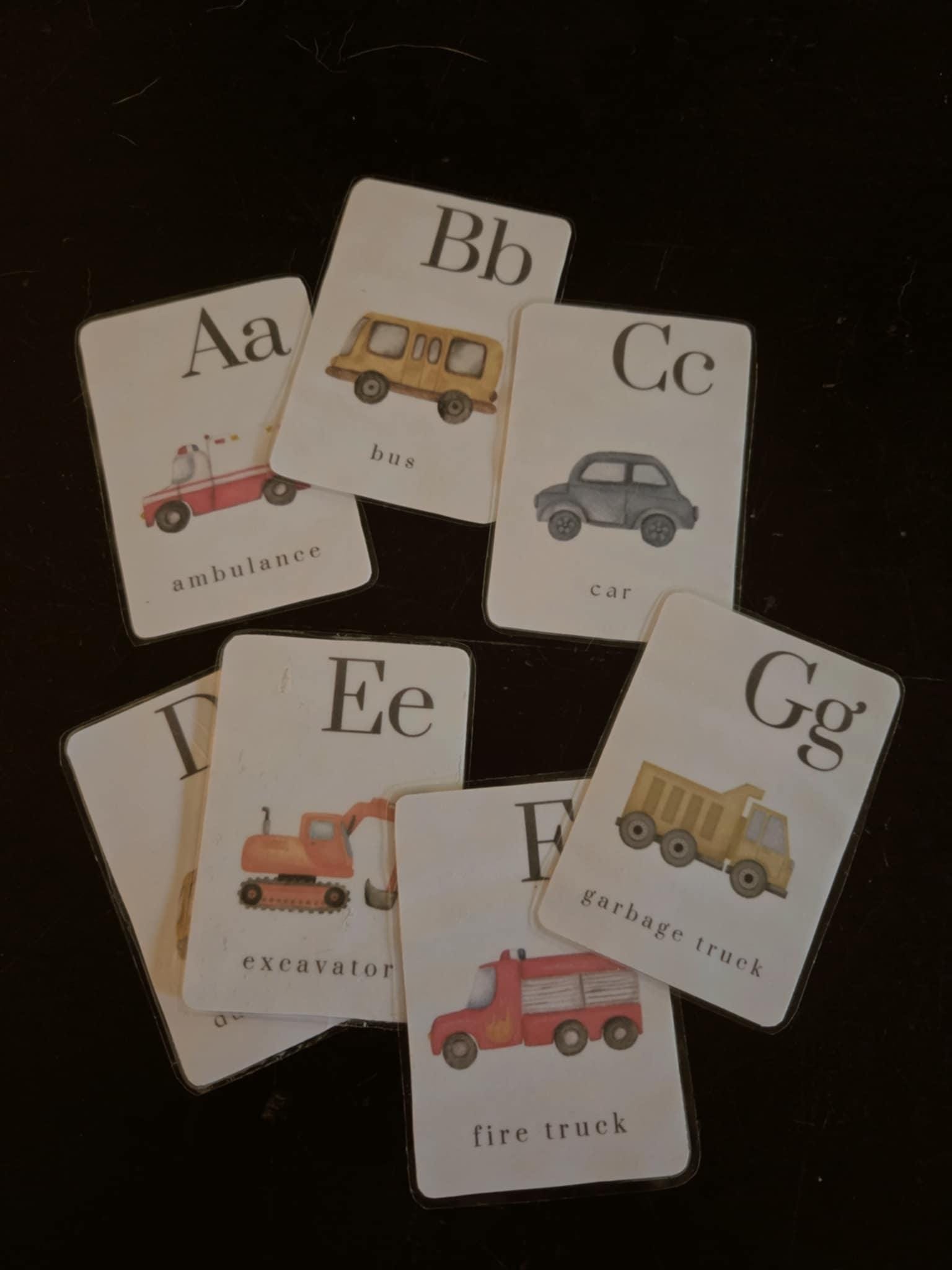 Alphabet Road Trip – Printable Vehicle Flashcards for Early Learning ...