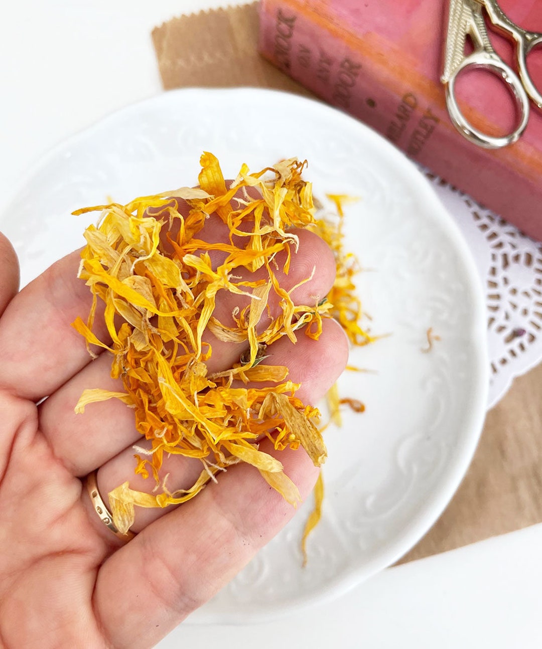 Dried Calendula Dried Flowers for Resin Jewelry, Hand Pressed, Real ...
