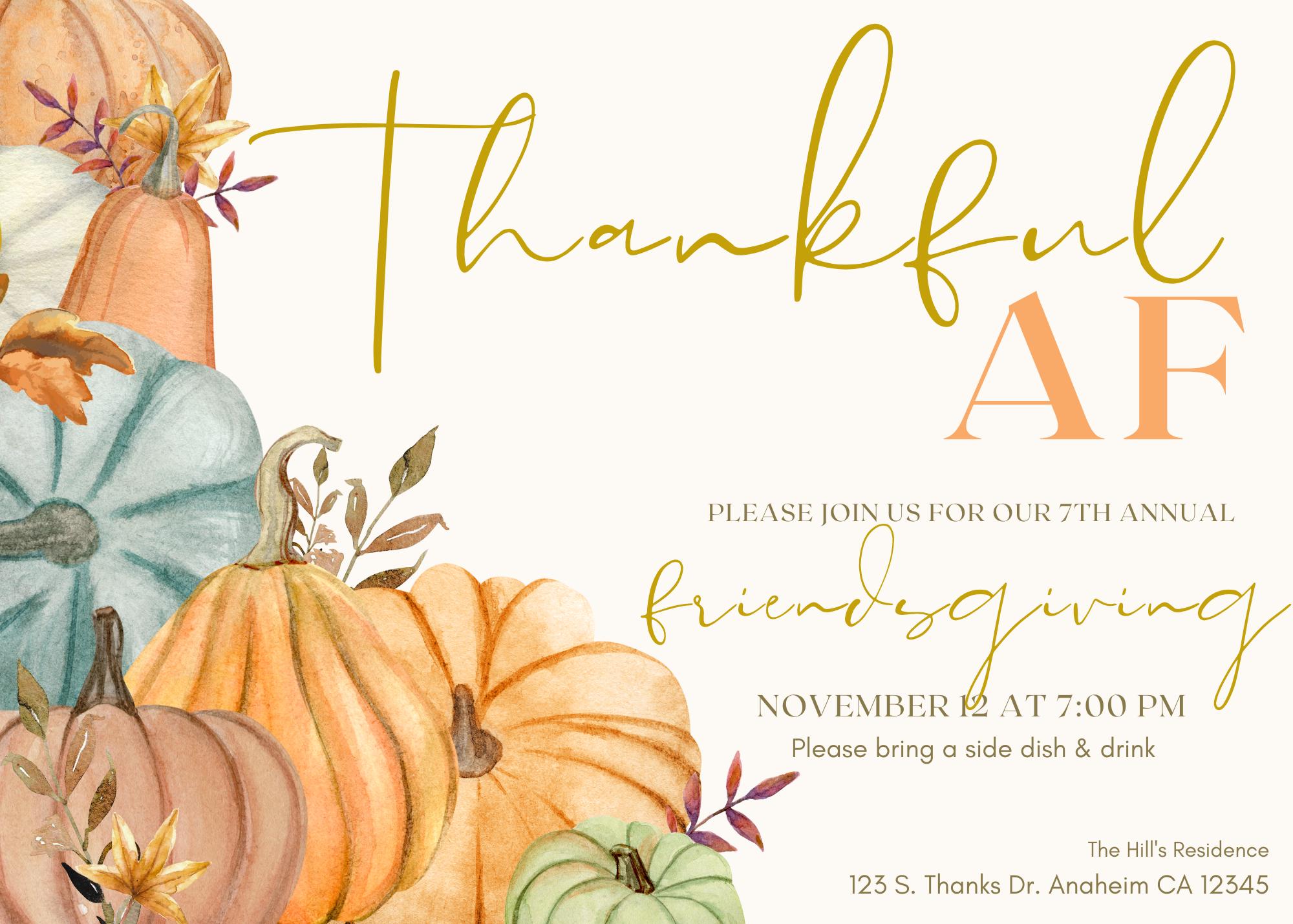 Friendsgiving Invitation - Etsy