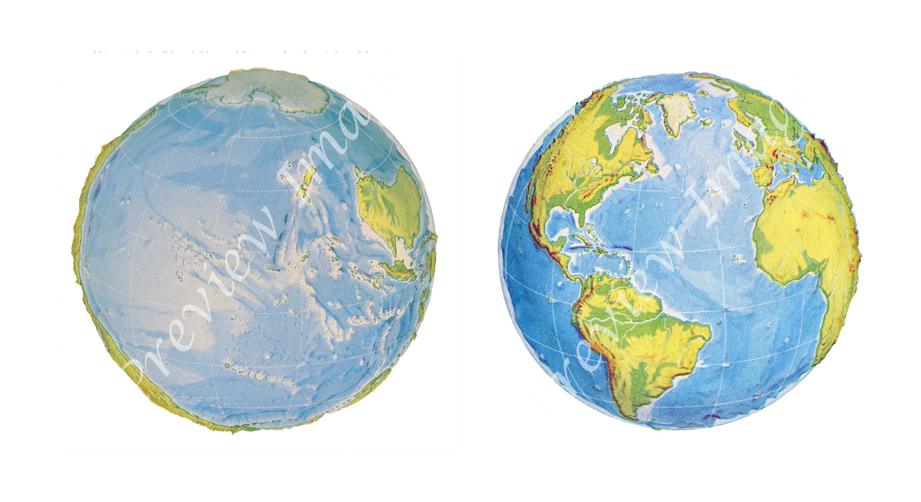Vintage Planet Earth Illustration, Planet Image, Retro Art, Collage ...