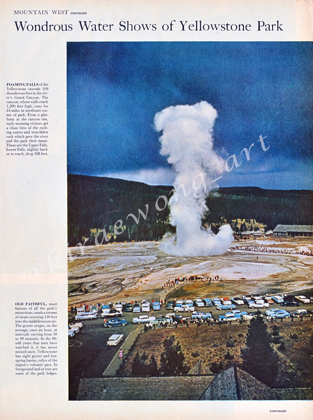 Yellowstone Park Geyser Collage Stock Photo, Journaling, Printable ...