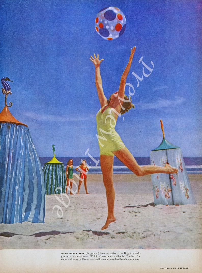 Beach Day Vintage Image, Collage Stock Photo, Journaling, Printable ...