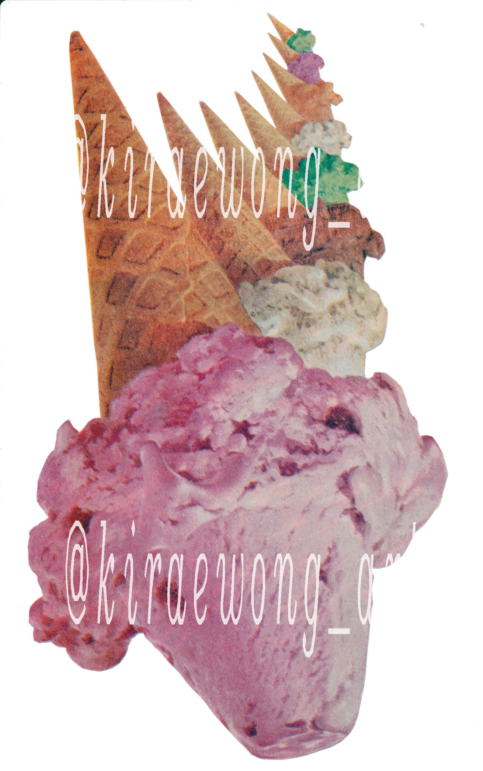Vintage Ice Cream Imagery, Collage Stock Photo, Journaling, Printable ...