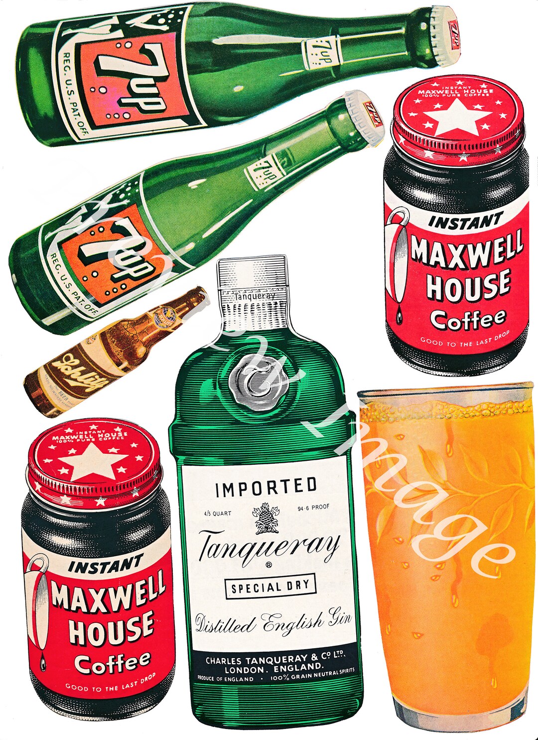 Vintage Bottle Illustrations, Collage Stock Photo, Journaling ...