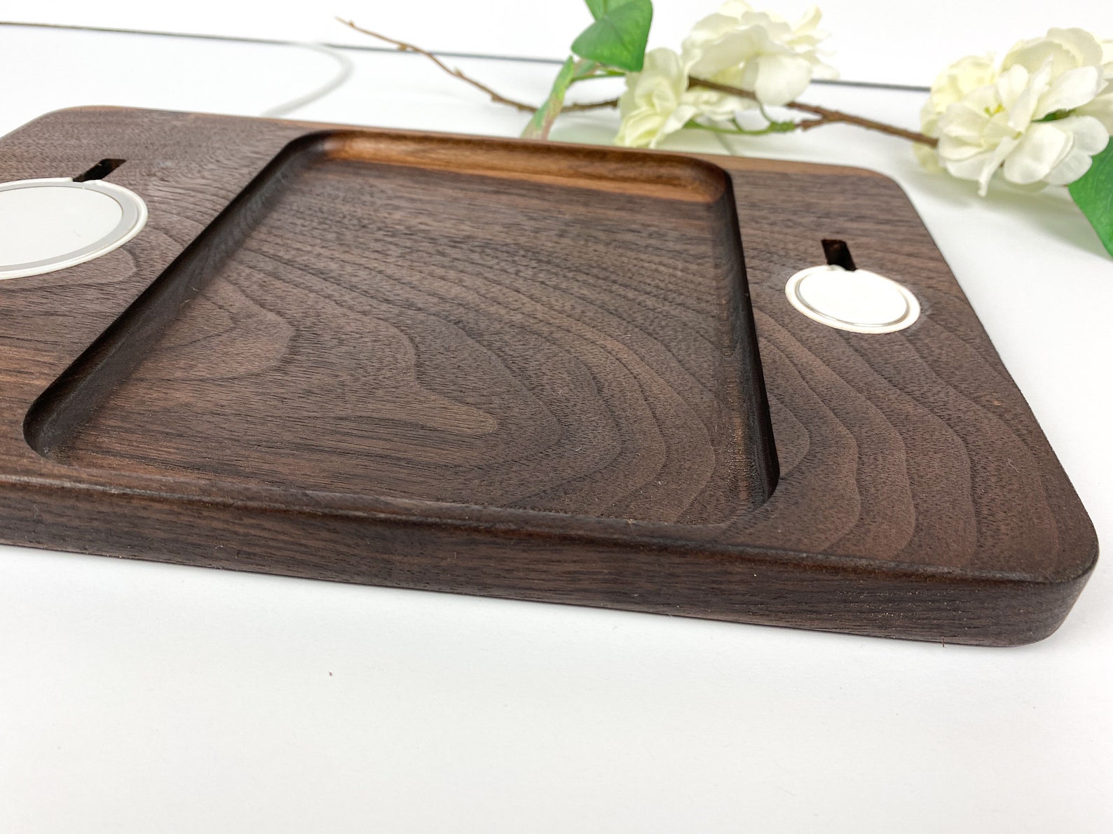 Wood Magsafe Iphone and Watch Wireless Charging Station - Etsy