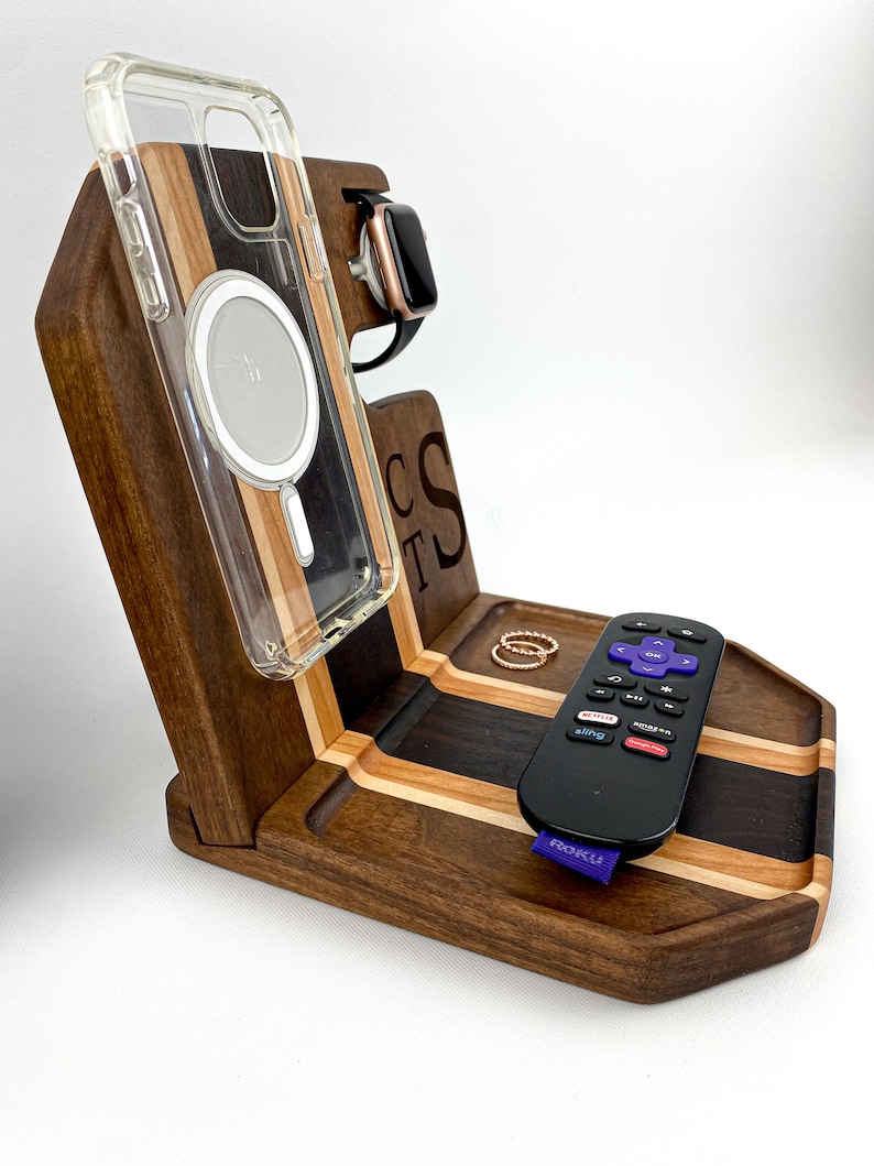 Magsafe Wireless Charging Station, Customized Solid Walnut EDC ...