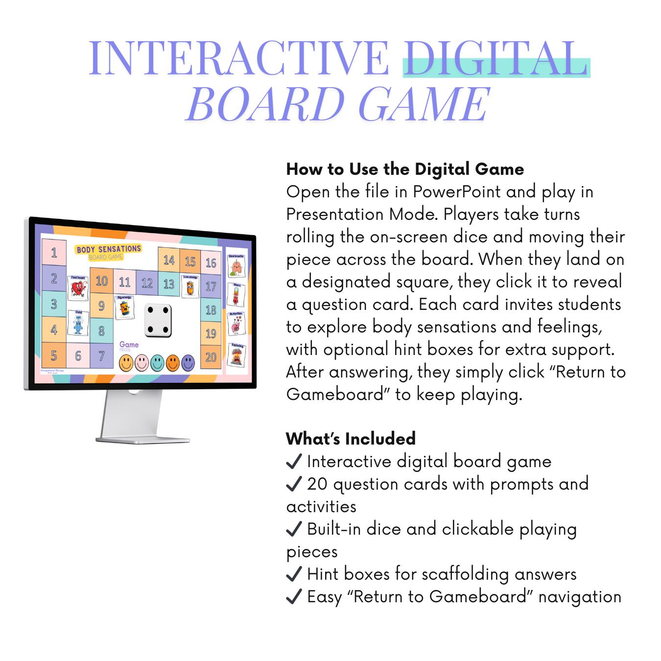 Interoception Board Game - SEL Activities for Emotional Regulation ...