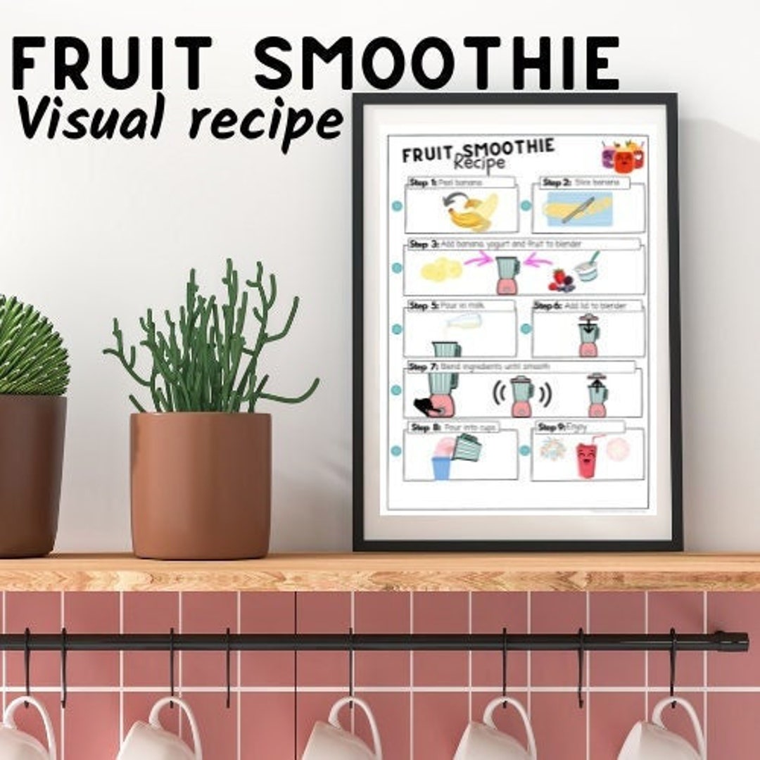 Fruit Smoothie Visual Recipe - Etsy UK