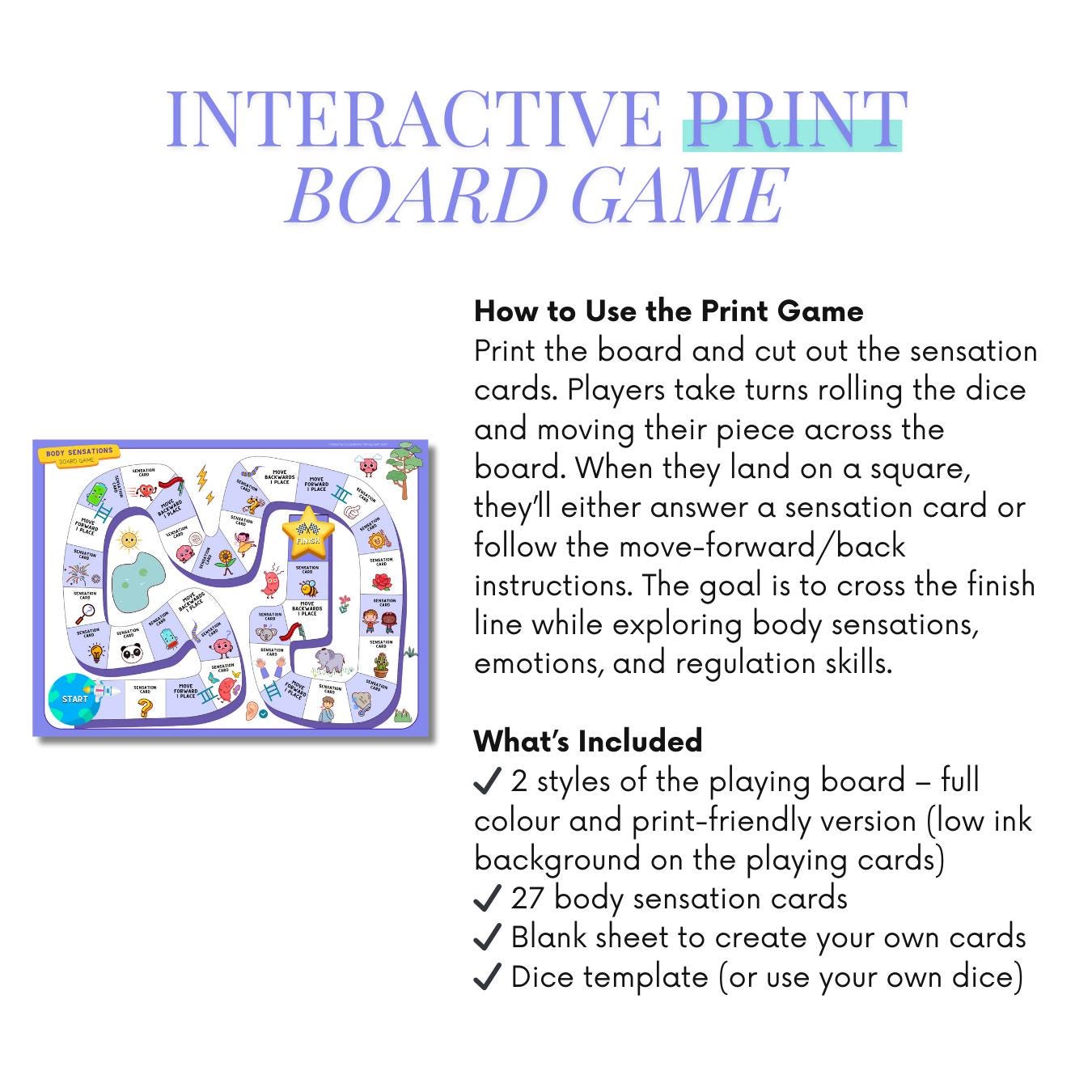 Interoception Board Game - SEL Activities for Emotional Regulation ...