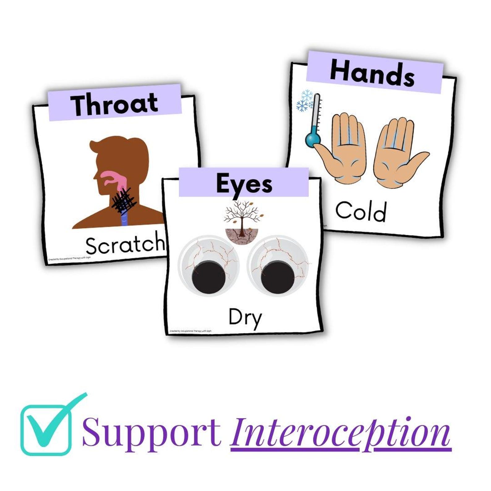 Interoception Visuals - Identifying Body Sensations - 104 Body Signals ...
