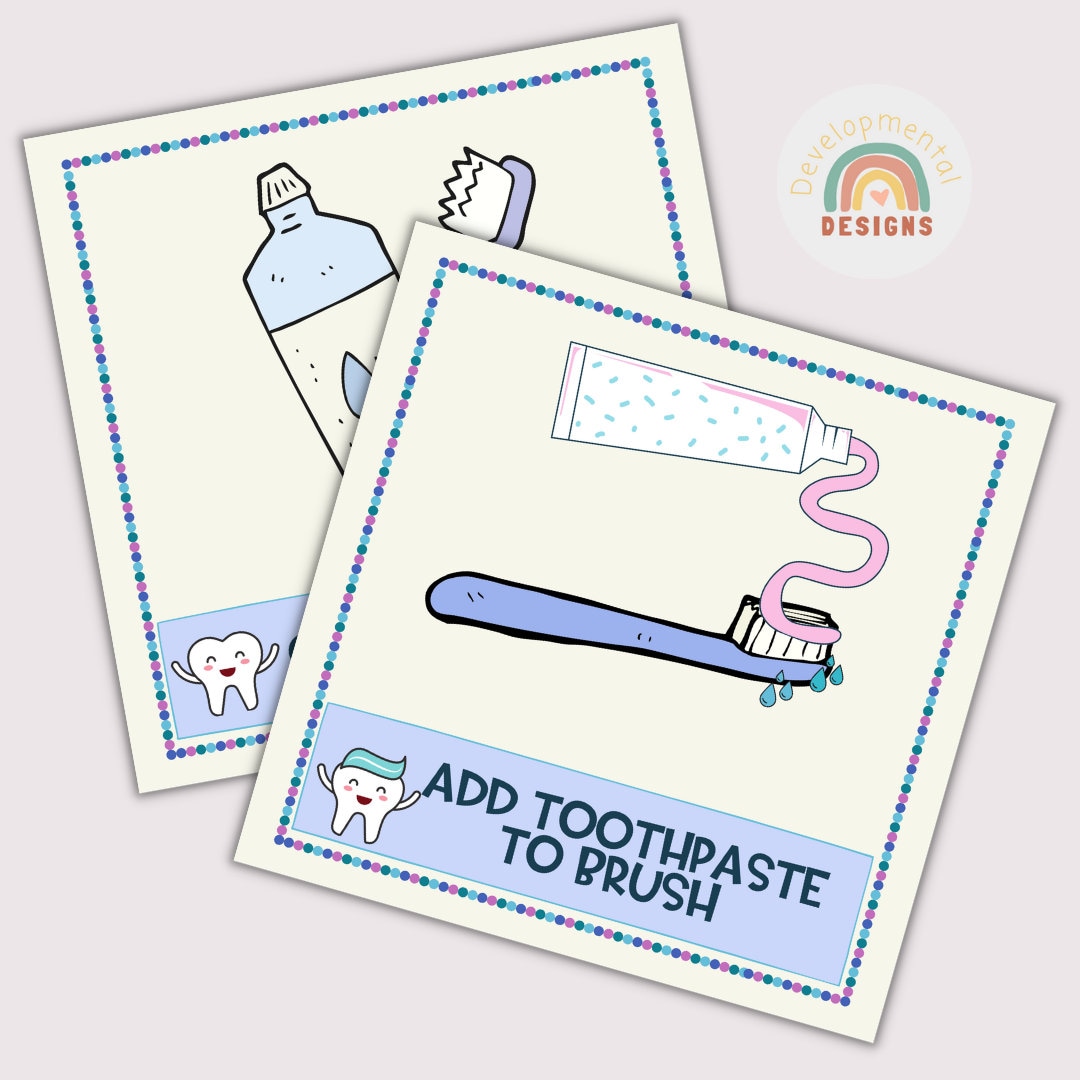 Teeth Brushing Visual Steps - Etsy