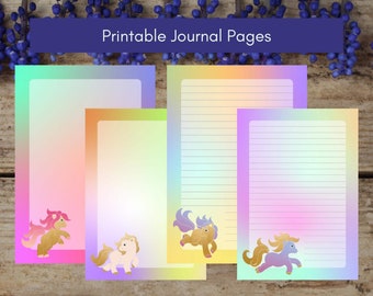 Flower Printable Journal Paper, Lined Paper, Unlined Paper, Printable ...