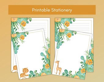 Skull Printable Journal Paper, Skull and Roses Lined and Unlined ...