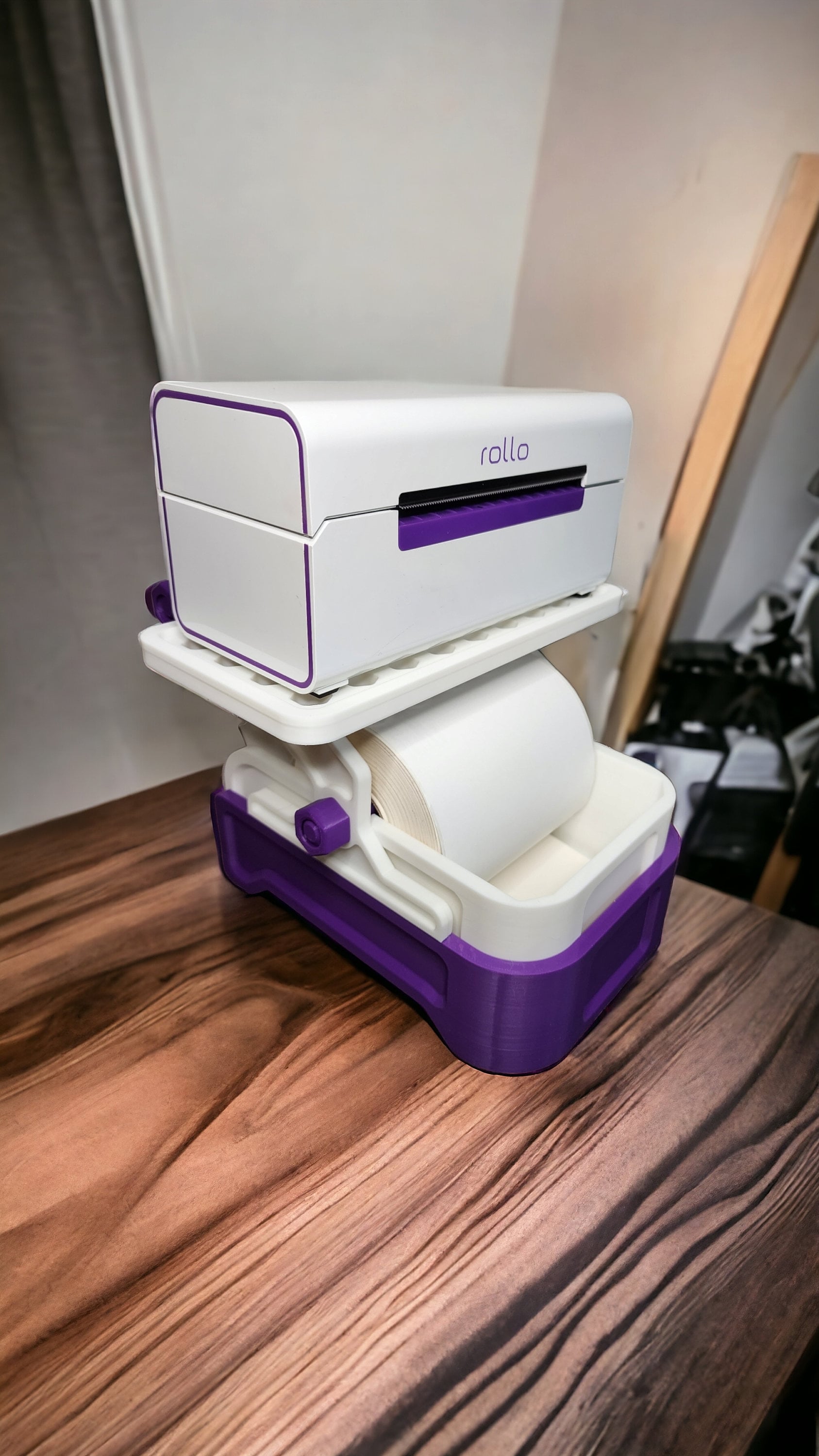 Thermal Label Printer Stand Compact Fanfold & Roll Paper 4 X 6 for ...