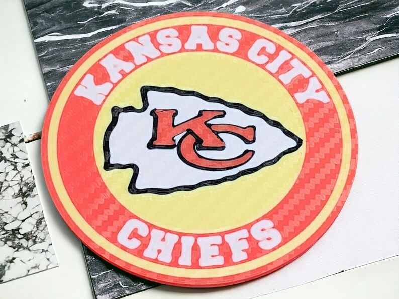 NFL Kansas City Chiefs Coasters Set 4 Pcs With Holder Rubber Base - Etsy