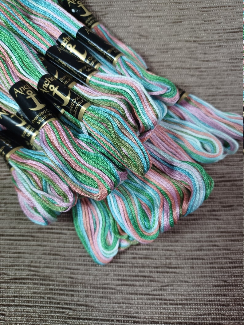 Multicolor 9503 Anchor Threads Stranded Cotton Thread Floss Cross Stitch Hand Embroidery and ...