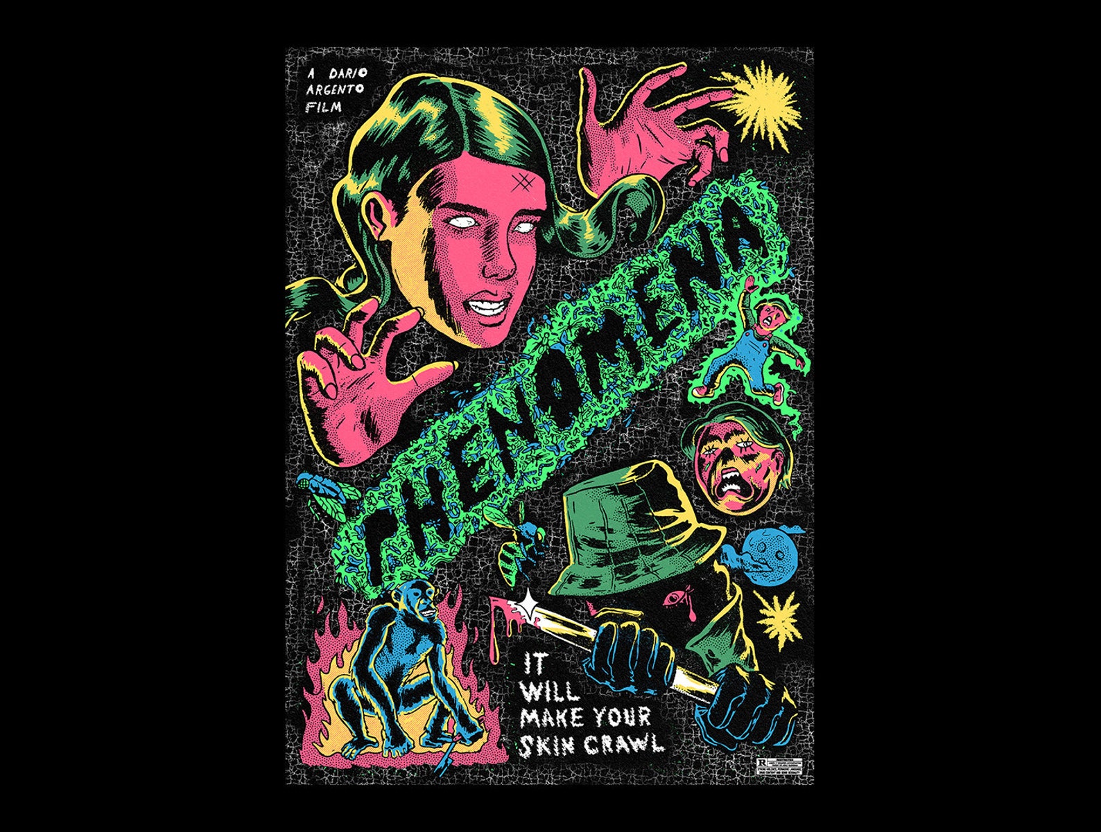 Phenomena Poster Print Dario Argento Giallo Italian Horror Creepers ...