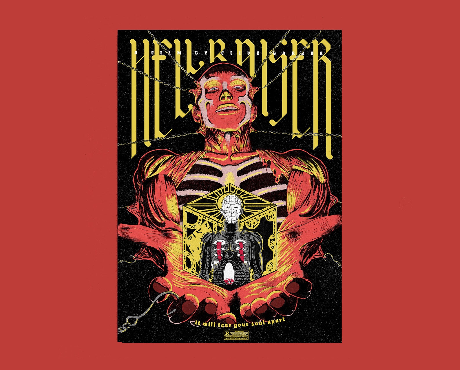 Hellraiser - Poster Print - Clive Barker Hellbound Pinhead Slasher ...
