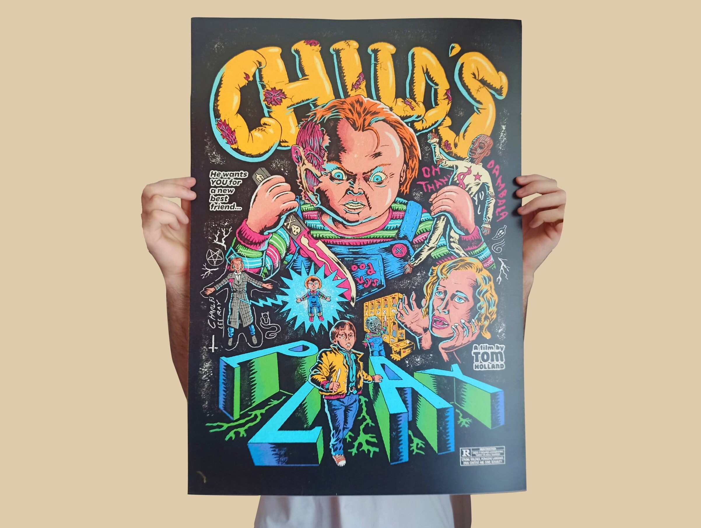 Child's Play - Chucky - Poster Print - Evil Doll 80s Horror Slasher ...