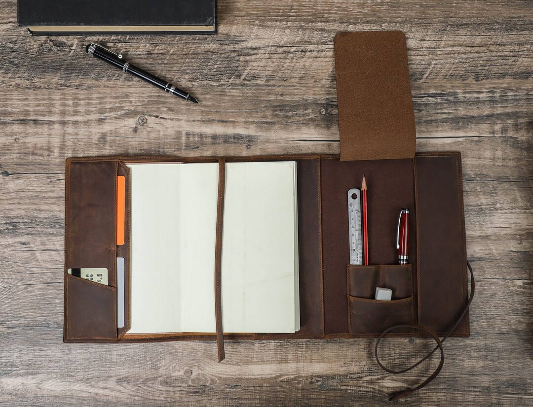 Vintage Notebook Cover, Genuine Leather, Sleeve Journal Sketchbook ...
