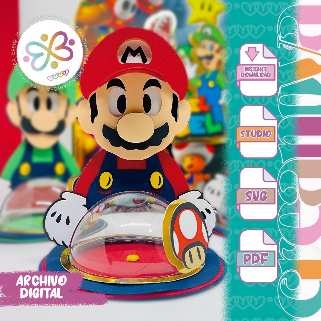DOME SIZE 8 CM Mario Bros Cutting File Practical Saving - Etsy UK