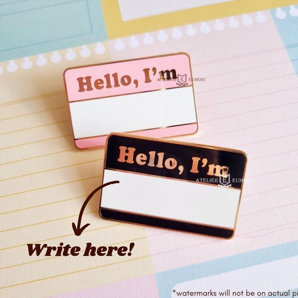 Name Enamel Pin - Etsy