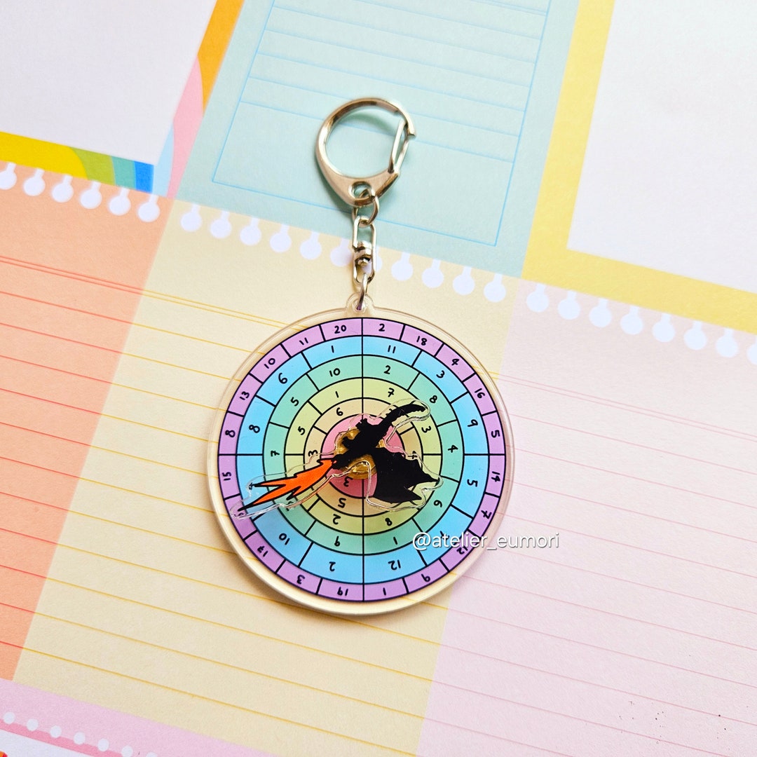 TTRPG Dice Spinner Fidget Keychain, Spinner Keychains, Fun Christmas ...