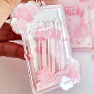 Clefairy & Clefable Pocky Shaker Charm, Pink Japanese Snack Shaker ...