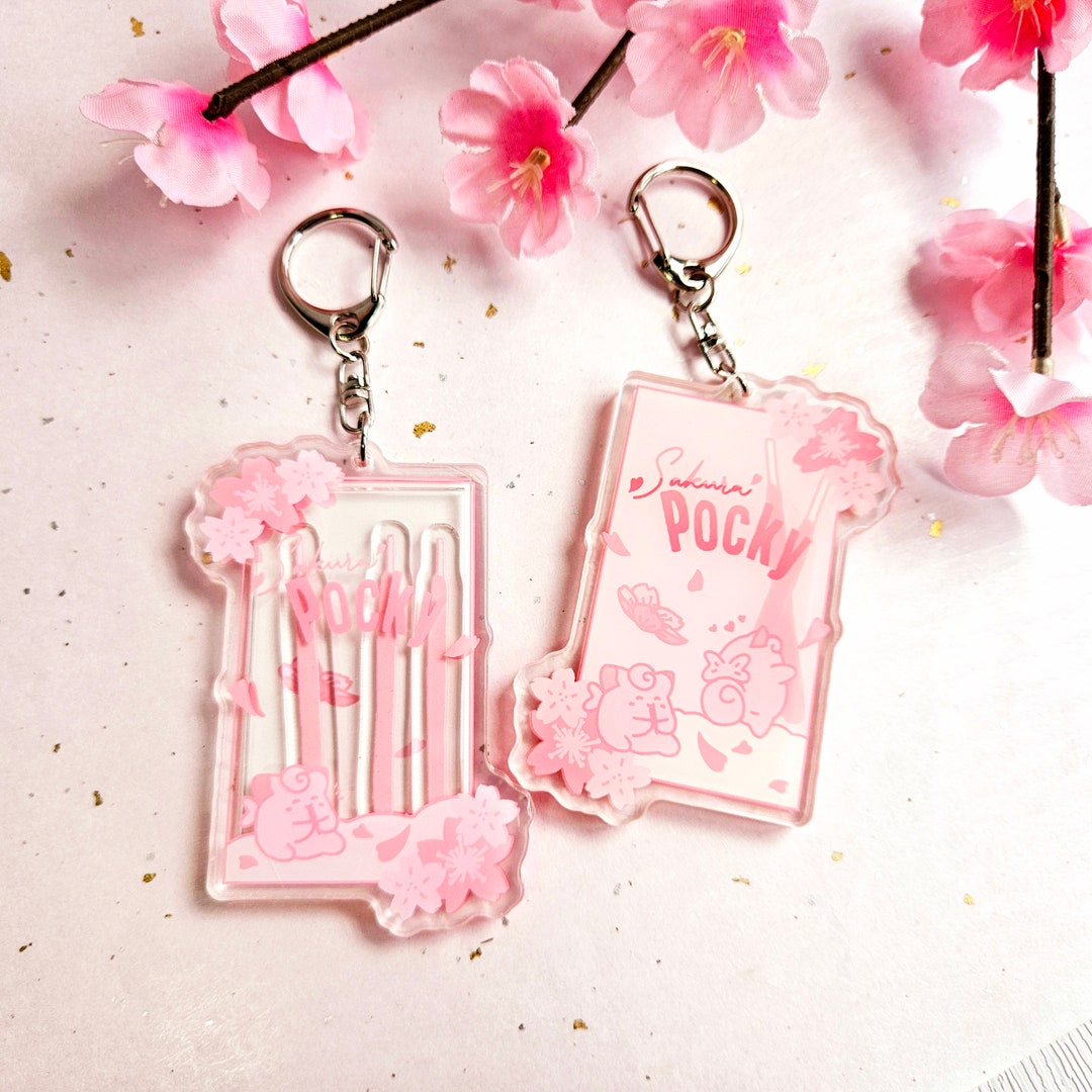 Clefairy & Clefable Pocky Shaker Charm, Pink Japanese Snack Shaker ...