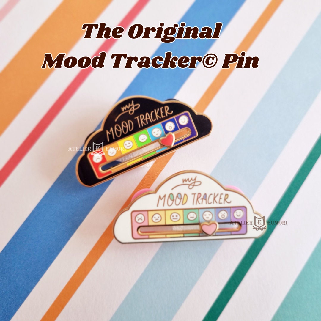 The Original Mood Tracker Sliding Enamel Pin, Interactive Enamel Pins ...