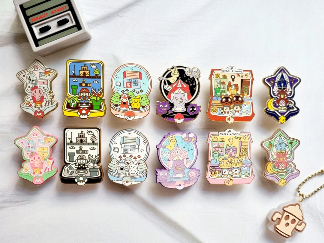 Retro Video Game Enamel Pin, 8-bit Game, Pkmn Pallet Town Lapel Pin ...