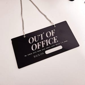 Writable Out of Office Door Sign, Dry Erase Work Cubicle Sign, Office ...