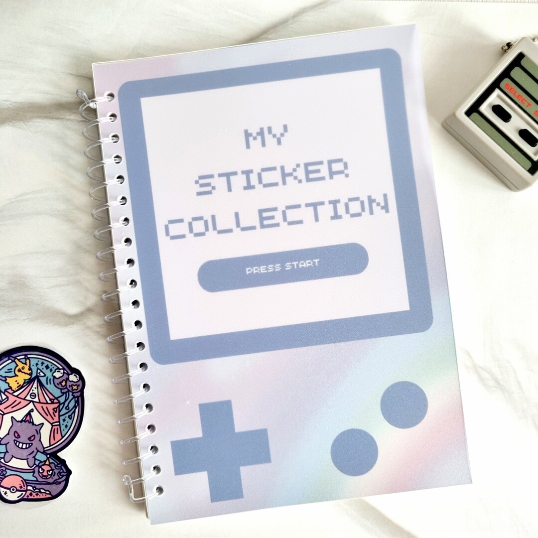 Purple Game Console Reusable Sticker Book, My Sticker Collection ...