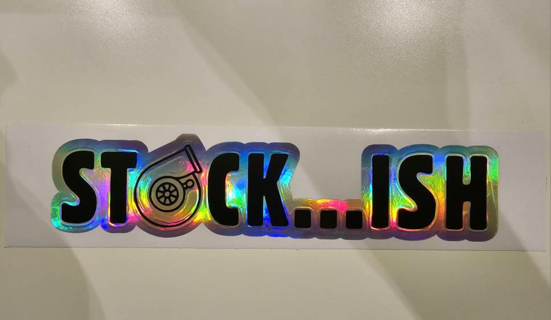 Stock...ish Turbo Black/holographic Sticker Decal - Etsy
