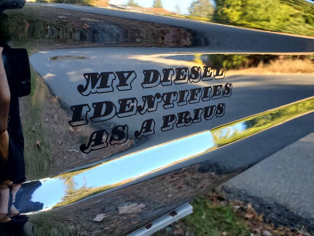 My Diesel Identifies as A Prius Sticker - Etsy