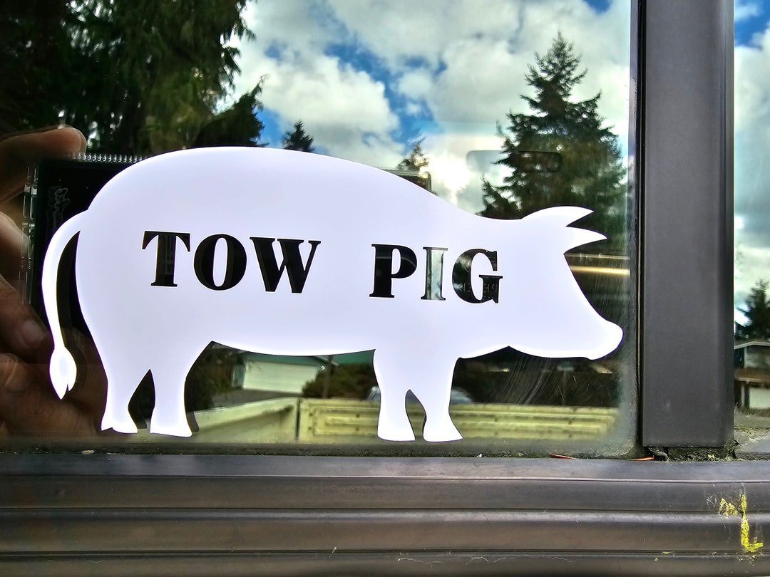 Tow Pig Sticker/decal - Etsy