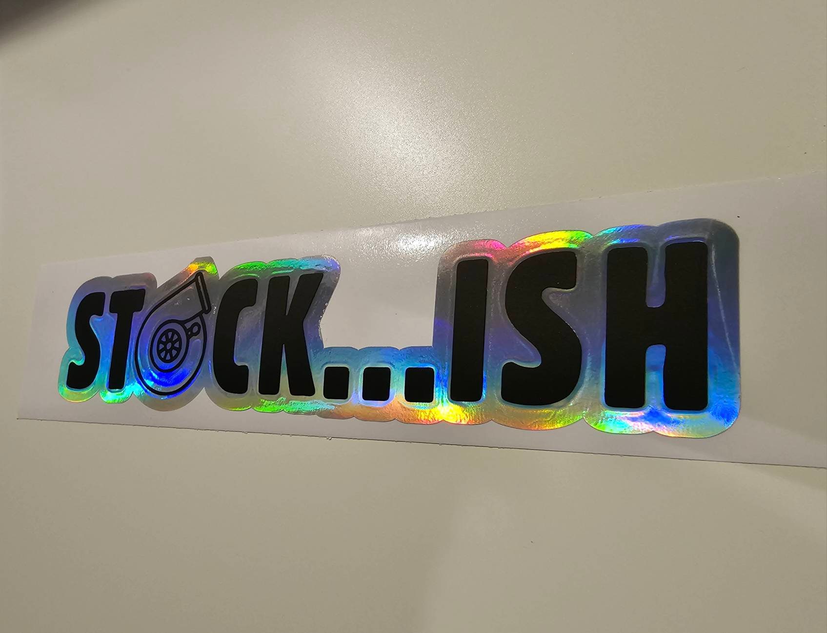 Stock...ish Turbo Black/holographic Sticker Decal - Etsy