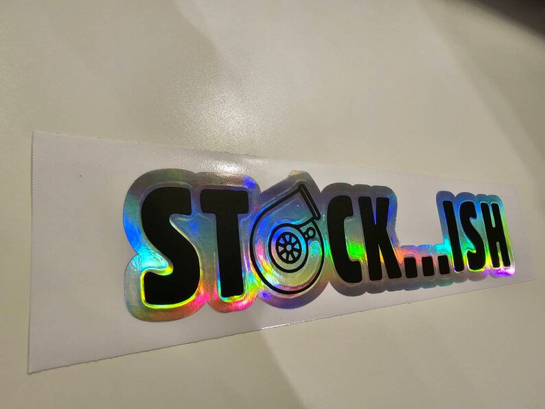Stock...ish Turbo Black/holographic Sticker Decal - Etsy
