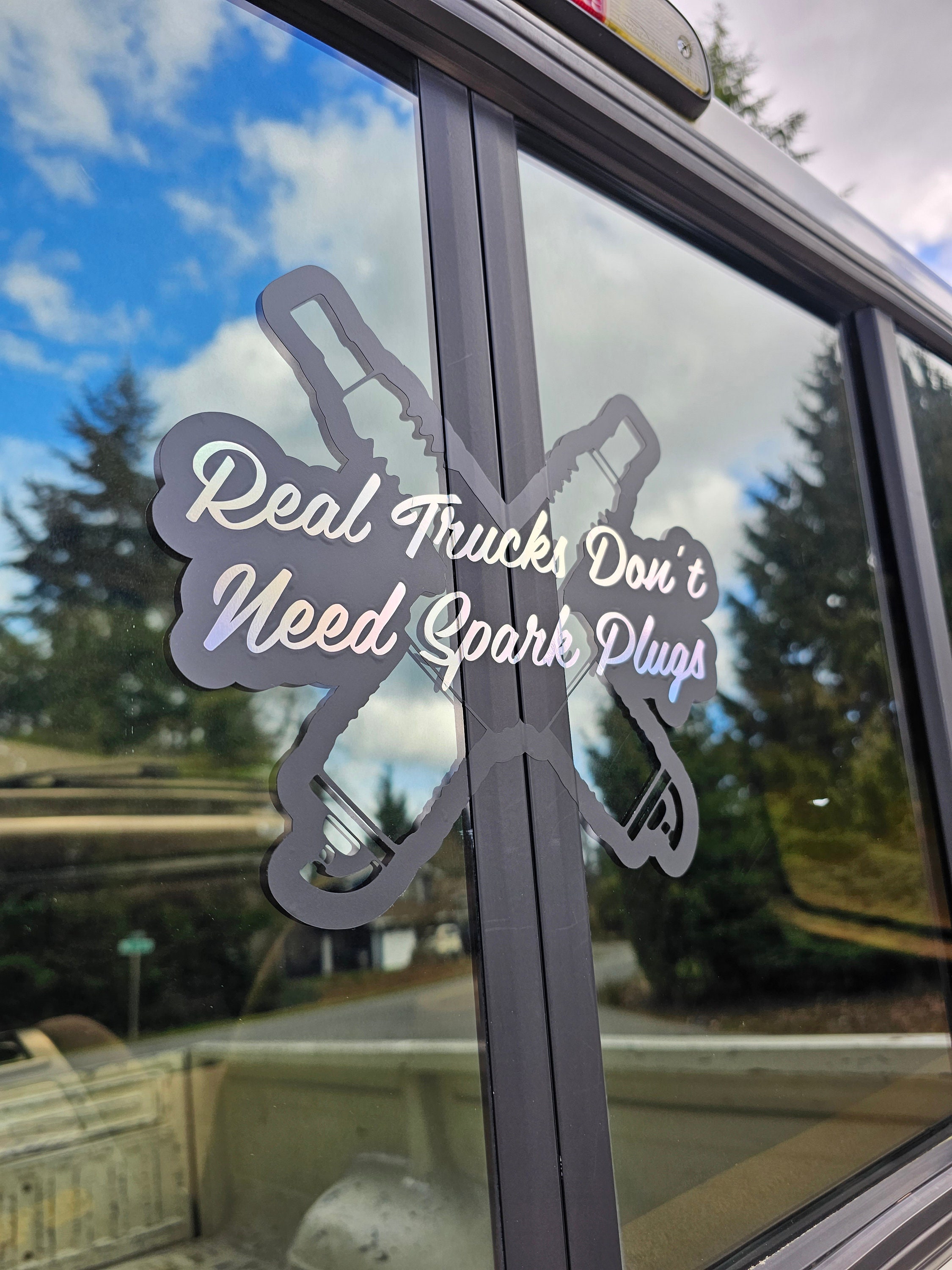 Real Trucks Don't Need Spark Plugs Sticker/decal - Etsy
