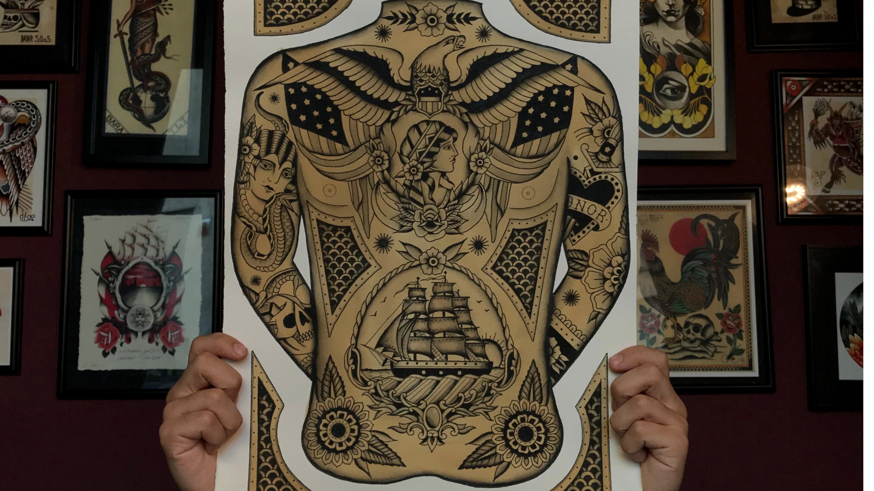 DOWNLOAD DIGITALE / Poster Tattoo Art / Wall Art / Tattoo Art Print ...