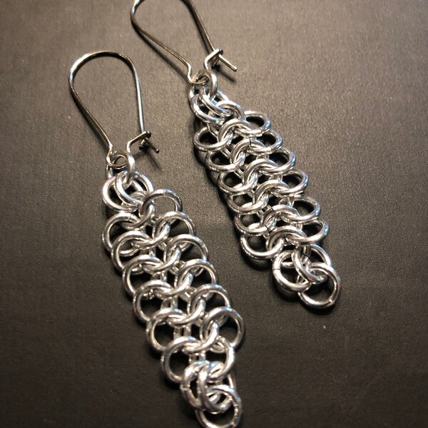 Chain Mail Earrings - Etsy