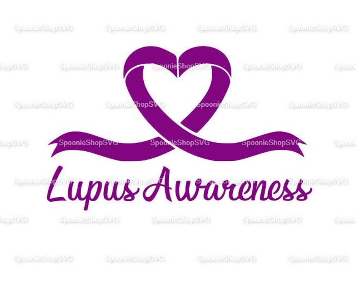Lupus Awareness, Heart Ribbon, SVG Design, Warrior, Strength, Support ...
